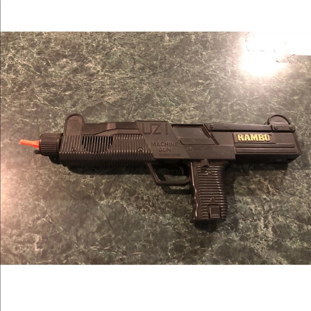Vintage 80’s Rambo Uzi Machine Gun Toy *For Parts* - Gem